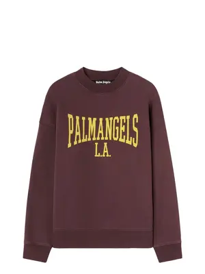 Palm Angels Logo-print Cotton Sweatshirt - Red