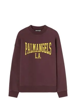 Palm Angels Logo-print Cotton Sweatshirt - Red