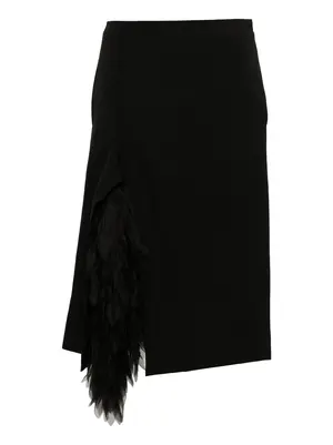 Stella McCartney Appliqué Midi Skirt - Black