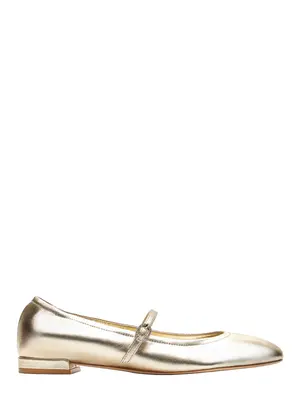 STUART WEITZMAN Claris Crystal Ballerina Shoes - Gold