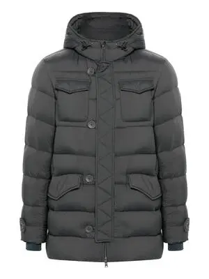 Herno Hooded Goose Down Puffer Coat - Grey