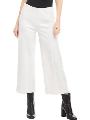 Karen Kane Pintucked Wide Leg Pants - Off White