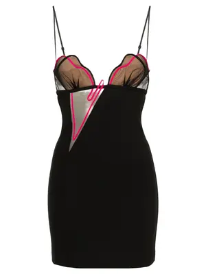 NENSI DOJAKA Heartbeat Mini Dress - Black