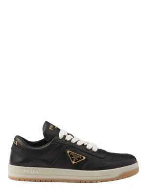 Prada Downtown Leather Sneakers - Black