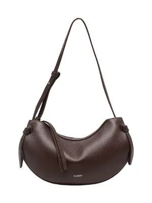 Yuzefi Fortune Cookie Leather Shoulder Bag - Brown