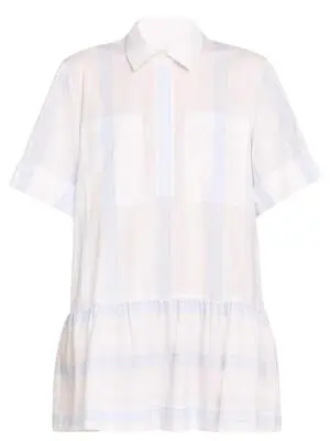 Simkhai SIMKHAI Cris Striped Mini Shirtdress Blue Stripe Multi