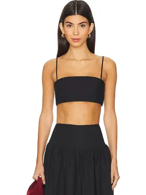 Susana Monaco Crop String Top - Black