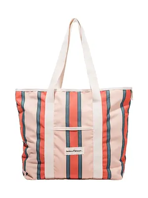 BUSINESS & PLEASURE Beach Bag - Bistro Dusty Pink Stripe