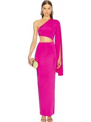MICHAEL COSTELLO X Aaliyah Gown - Hot Pink