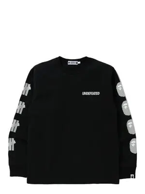 A BATHING APE X Undefeated 2 Long Sleeve Tee Shirt - Black