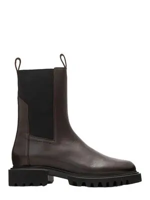 ALLSAINTS Hallie Leather Ankle Boots - Brown