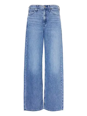 Rag & Bone Featherweight Logan Wide-leg Mid-rise Denim-blend Jeans - River