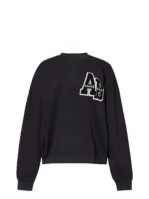 ANINE BING Cotton-jersey Sweatshirt - Black