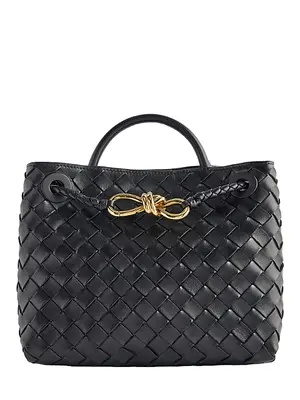 Bottega Veneta Andiamo Leather Tote - Black-m Brass-black