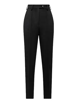 Prada High-rise Slim-fit Trousers - Black
