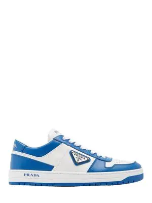 Prada Cassetta Leather Sneakers Blue
