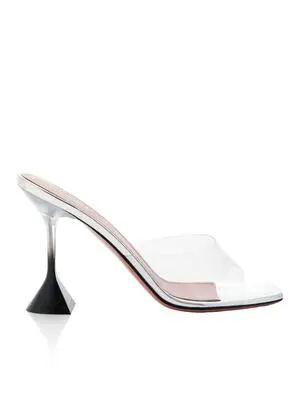 Amina Muaddi Lupita PVC Sandals Black