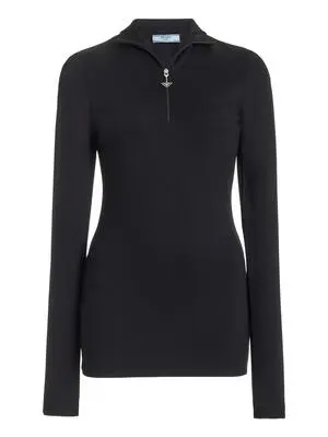 Prada Stretch-jersey Top - Black