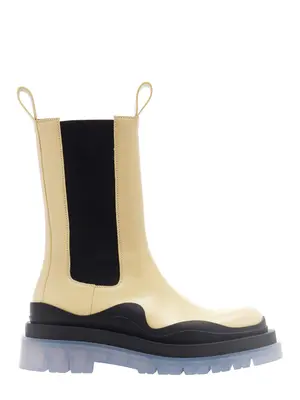 Bottega Veneta Bottega Veneta The Tire Leather Boots Yellow