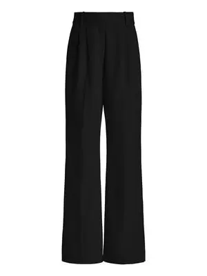 FAVORITE DAUGHTER High-waisted Pleated Trousers - Black