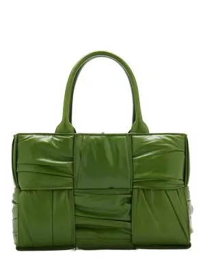 Bottega Veneta The Arco Small Leather Tote Bag - Green