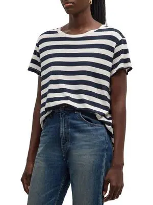 NILI LOTAN Brady Striped Short-Sleeve T-Shirt