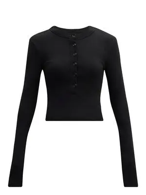 Citizens Of Humanity Varra Long-sleeve Henley Top - Black