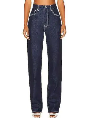EB DENIM High Rise Straight Jeans - Midnight