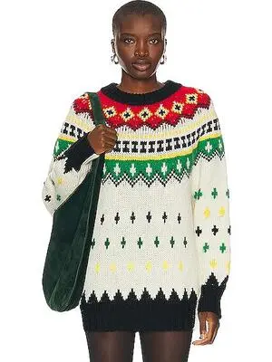 Moncler Midweight Knit Sweater - White Multi