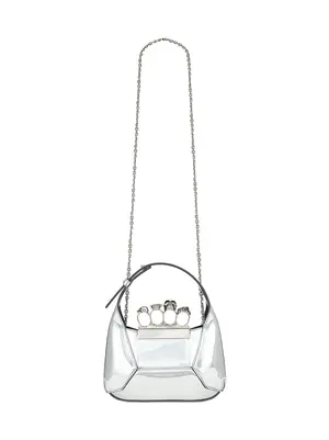 Alexander McQueen McQueen Jeweled Hobo Bag Silver