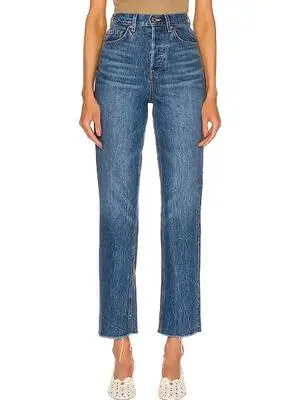 GRLFRND Cassidy Mid Rise Straight Jeans - Runyon Canyon