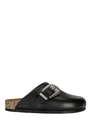 Saint Laurent Jimmy Clog Mules With Buckle Detail - Nero