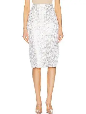 Alaïa Pencil Skirt - Blanc