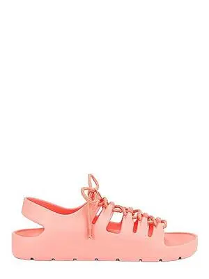 Bottega Veneta Jelly Lace Up Sandals - Flamingo