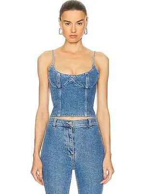 Magda Butrym Denim Tank Top - Blue