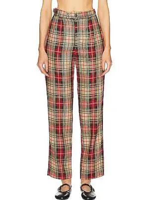 BODE Truro Plaid Trousers - Red