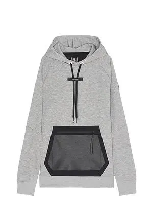 On Hoodie With Mesh Kangaroo Pocket - Grey