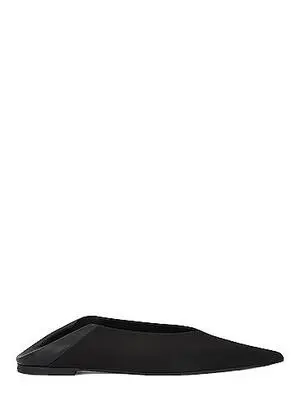 Saint Laurent Carolyn Flat Slipper - Noir