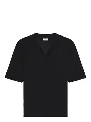 Saint Laurent Polo Manches Courtes - Noir