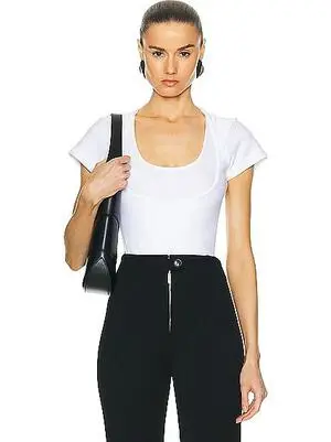 Alaïa T-shirt Bodysuit - Blanc