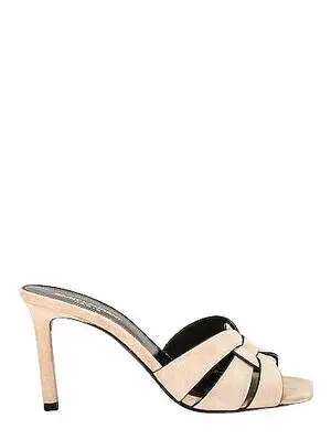 Saint Laurent Tribute Mule Sandal - Cream