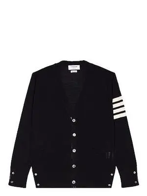 Thom Browne Merino Wool Cardigan Sweater - Navy
