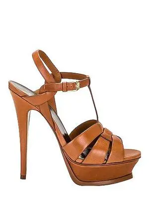 Saint Laurent Tribute Platform Sandals - Ambra