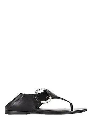 Saint Laurent Xsl Flat Sandal - Noir