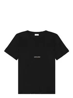 Saint Laurent Logo Tee - Black