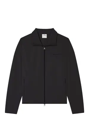 COURREGES Interlock Zip-up Shirt Jacket - Black