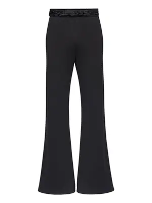 MAISON MARGIELA Ruffled-waist Flared Trousers - Black