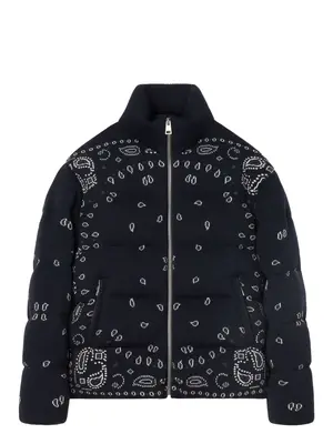 Alanui Bandana Jacquard Puffer Jacket - Blue