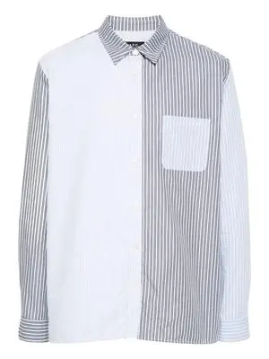 A.P.C. Patchwork Striped Shirt