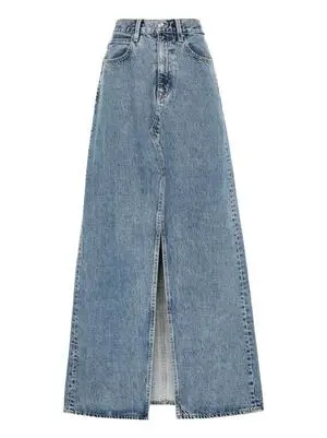SLVRLAKE Dallas Denim Maxi Skirt - Blue